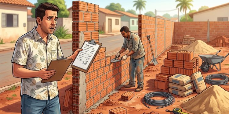 Quanto um pedreiro cobra para construir um muro de 15 metros em 2026, e ...