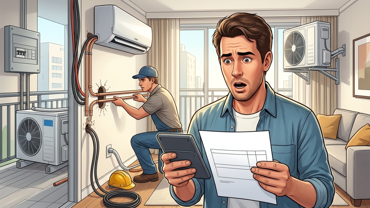 Quanto um técnico cobra para instalar um ar-condicionado split de 12. ...